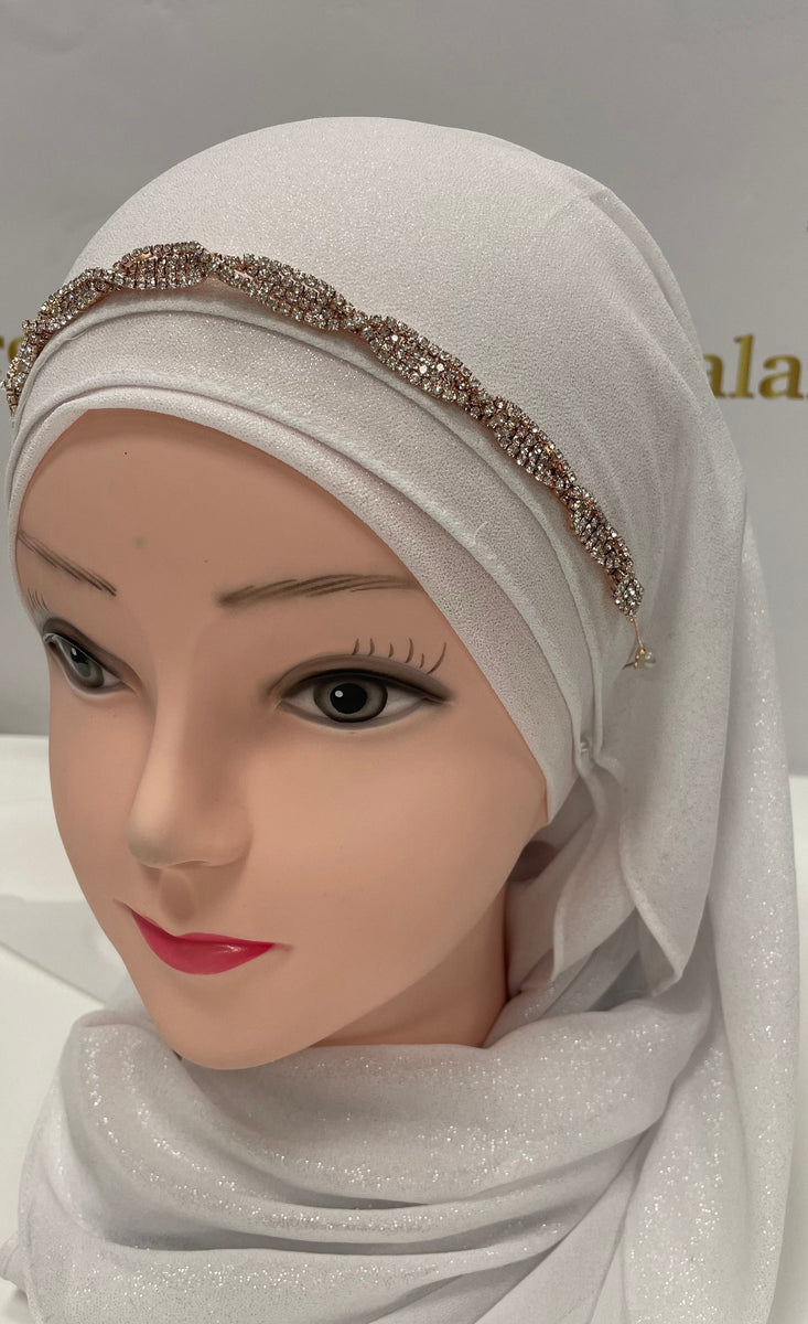 Bijoux de tête torsadé strass – Qalam Dress - Tendance Hijab