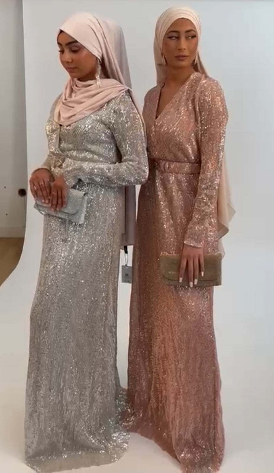 Robe de soirée ZAHRA Shiny Sequin - Tendance Hijab – Qalam Dress ...